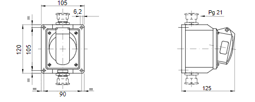 بريزة خارج جويس مربع 32 أمبير IP44 - ElBedewy For Modern Lighting