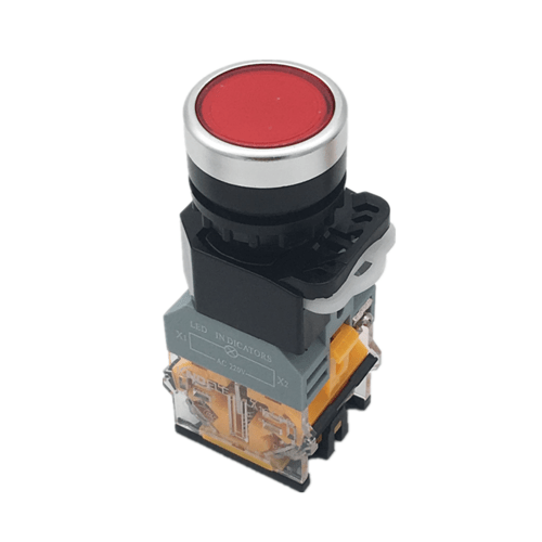 بوش بوتن بلاستيك صيني نقطة ثناية باللمبة وش نيكل NO+NC - ElBedewy For ...