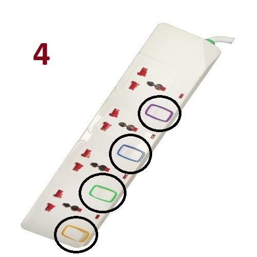 Power Strip 4 MK outlets + Switch - ElBedewy For Modern Lighting